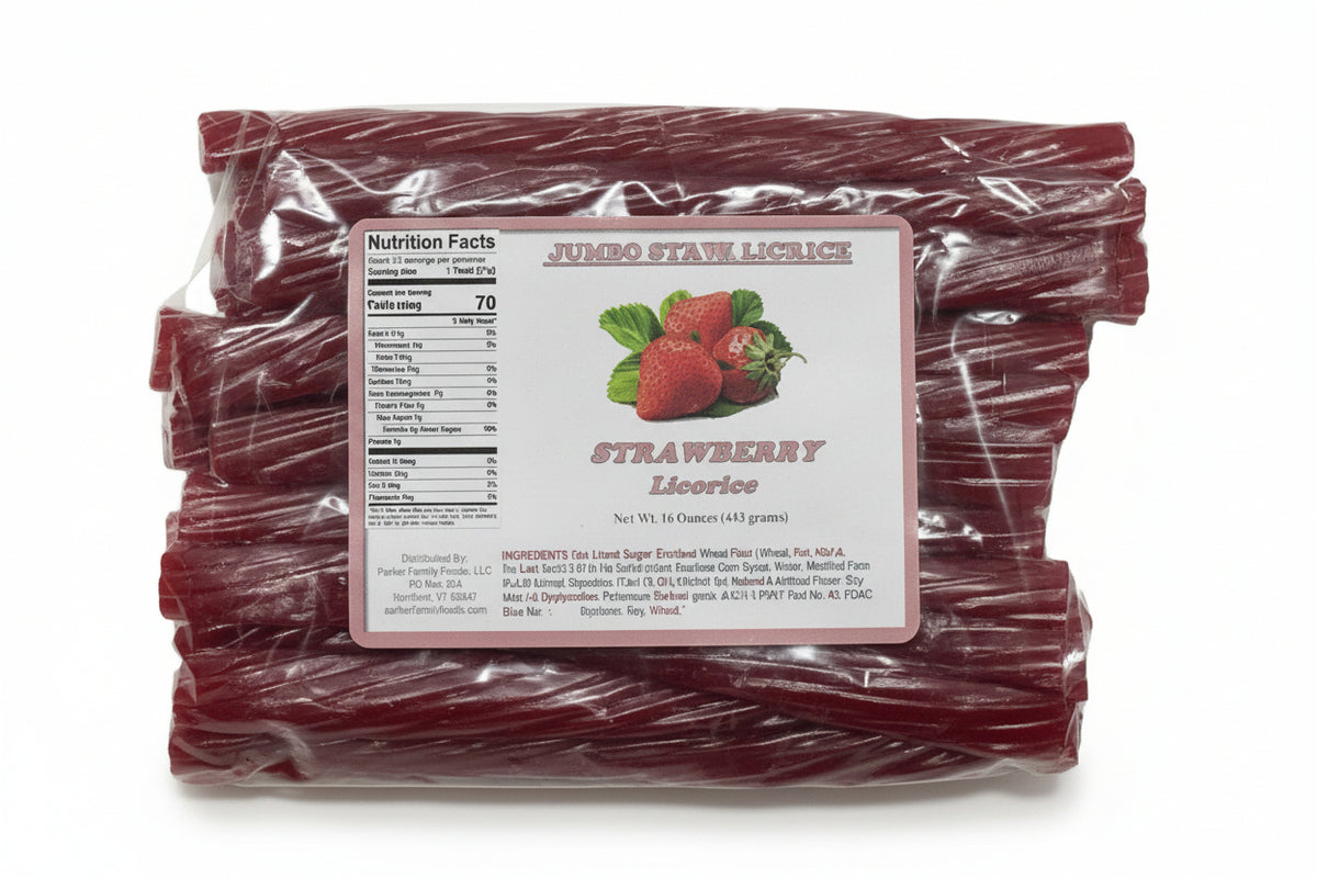 Jumbo Stix Licorice - Strawberry Licorice – Angry Goat Pepper Co.
